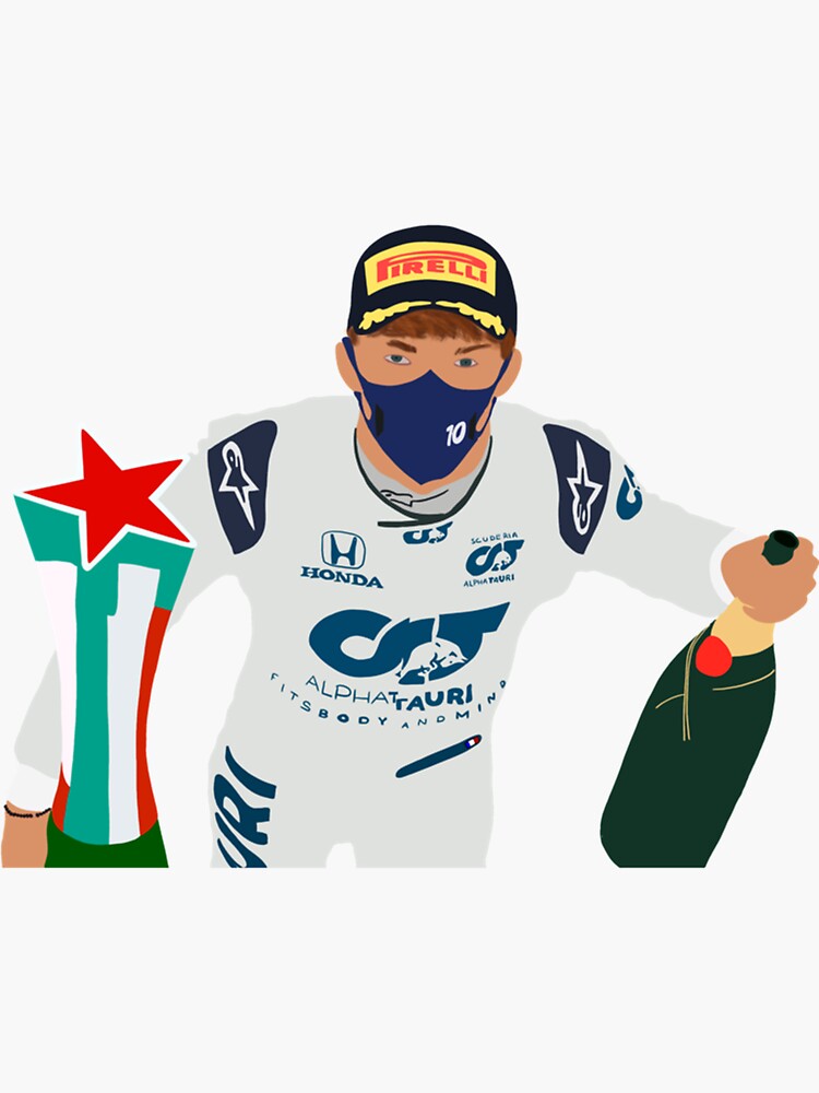 "Pierre Gasly - win at Monza " Sticker for Sale by Becky-CA | Redbubble