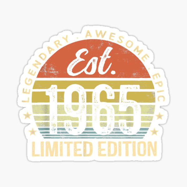 Pegatina «Est 1965 Cumpleaños Edición Limitada» de KattyWilliams ...