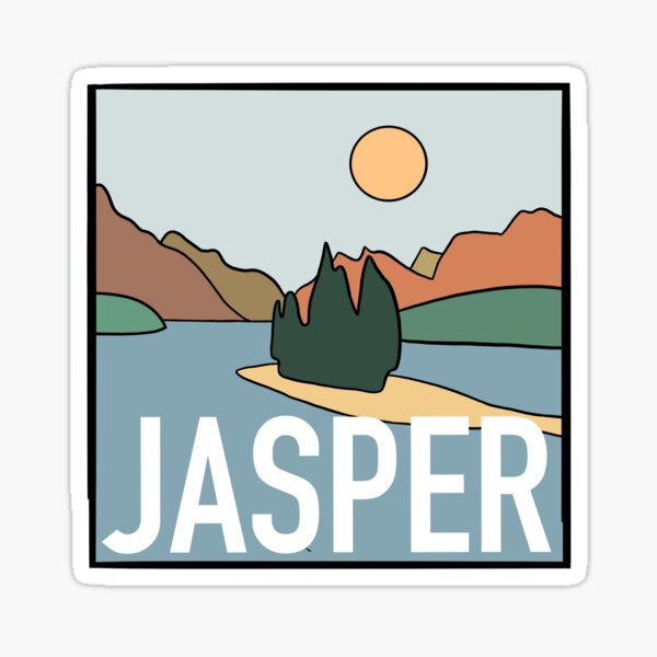 "Jasper National Park Illustration " Sticker for Sale by kbracey-meraki ...