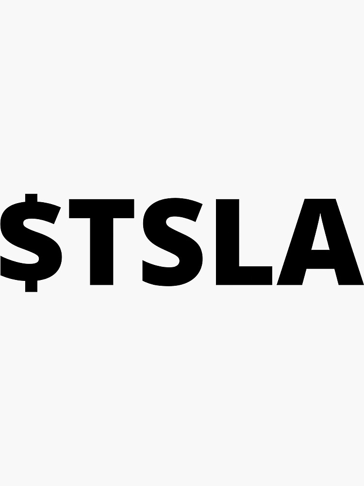 "Tesla Ticker Symbol" Sticker for Sale by theo-designs | Redbubble