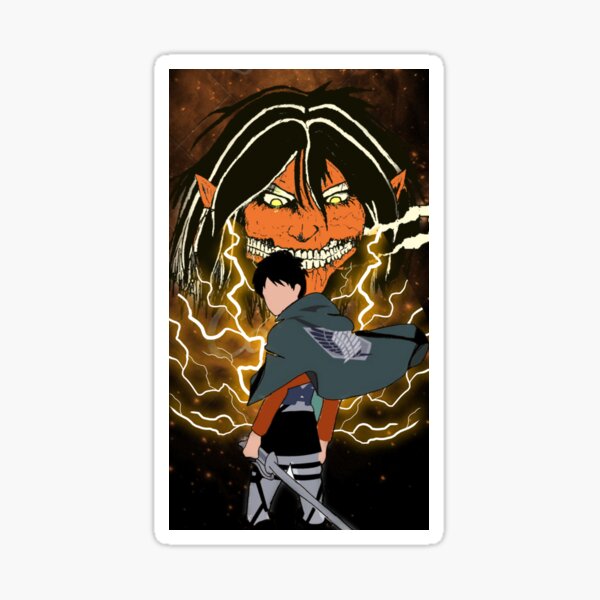 "AOT Eren" Sticker for Sale by marielso123 | Redbubble