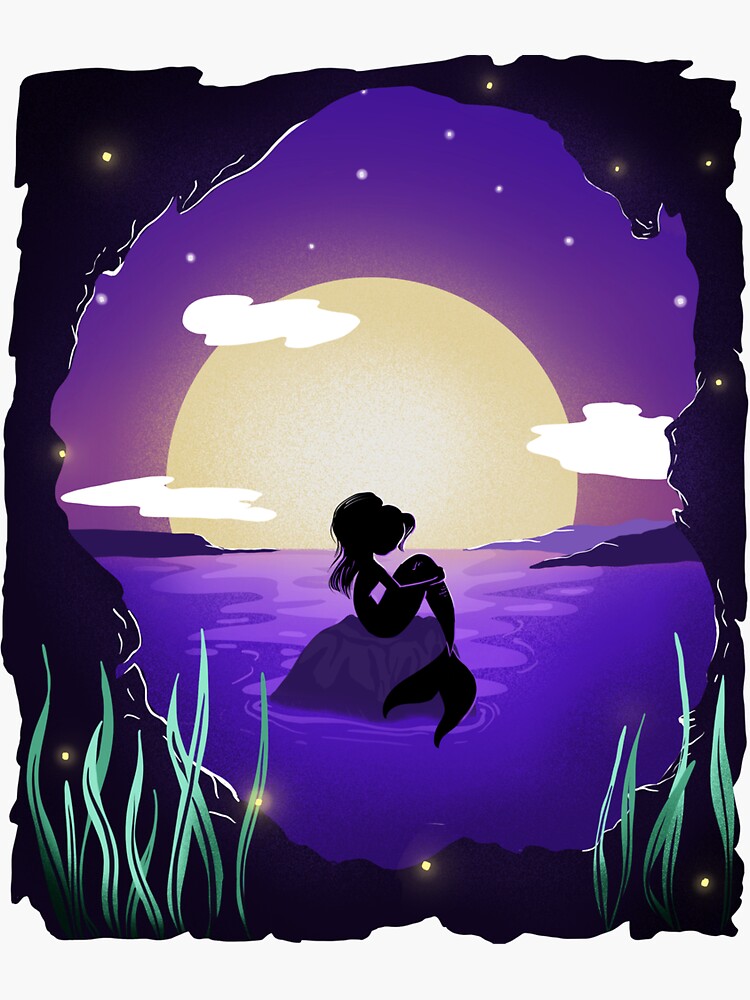 "Mermaid | Sad Mermaid" Sticker for Sale by rizwanahmedr | Redbubble