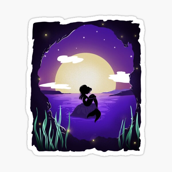 "Mermaid | Sad Mermaid" Sticker for Sale by rizwanahmedr | Redbubble