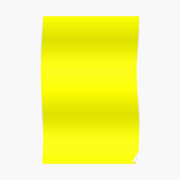 "Neon fluorescent Yellow | Yellow|neon Yellow/Fluro Yellow" Poster for ...