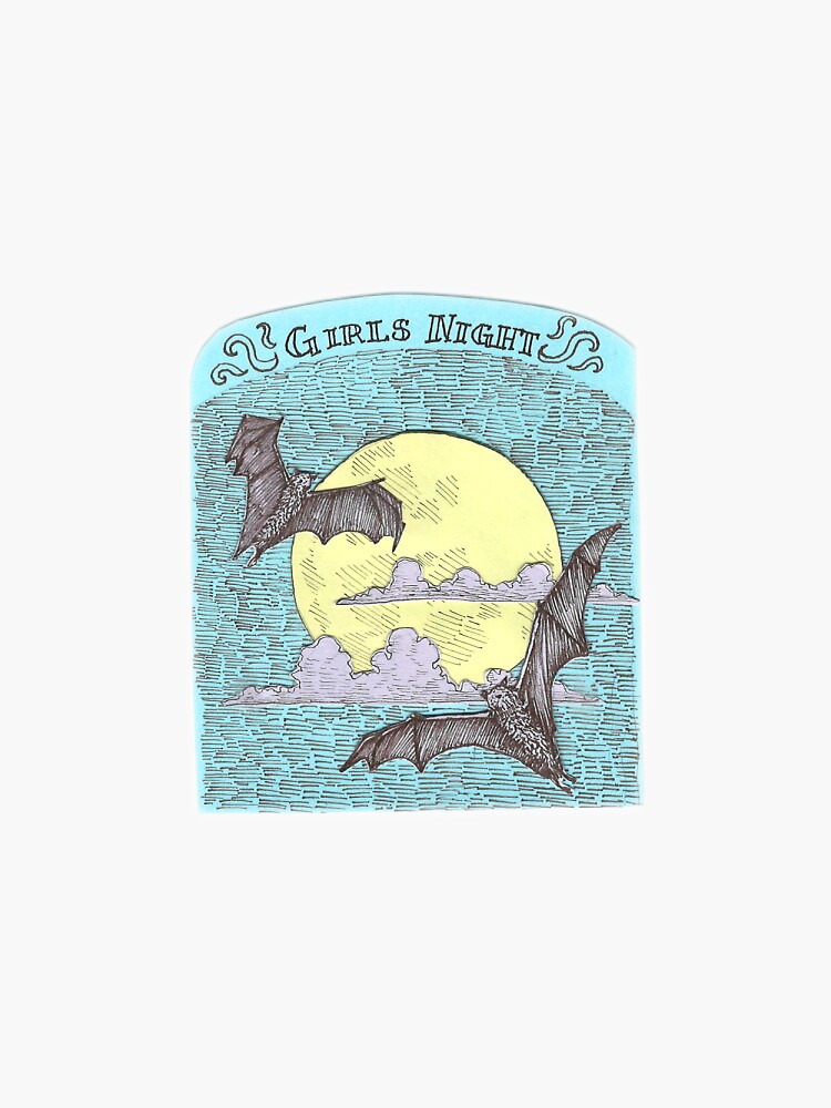 "Girls' Night" Sticker for Sale by McMahonArt | Redbubble