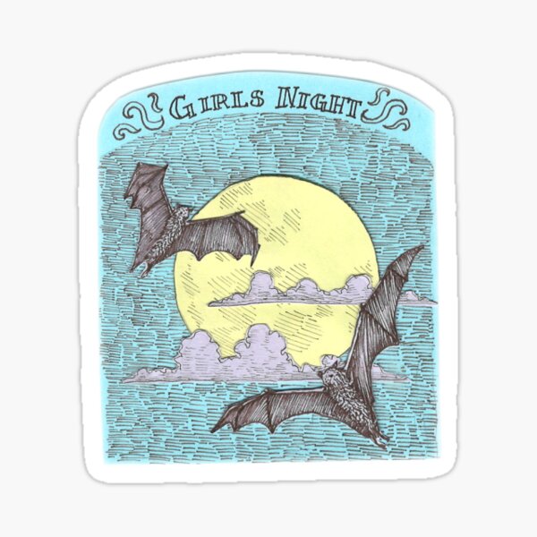 "Girls' Night" Sticker for Sale by McMahonArt | Redbubble