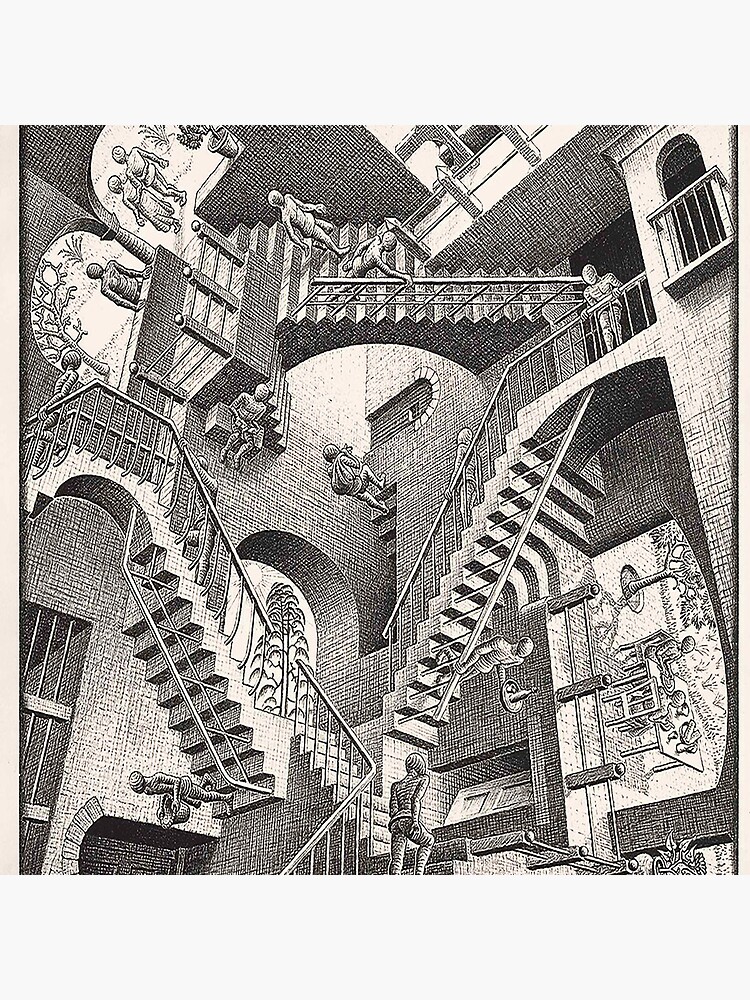 "M.C. Escher" Clock for Sale by Flamingomom | Redbubble