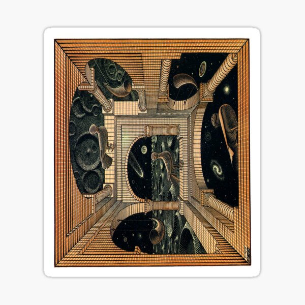 "Artist M.C. Escher" Sticker for Sale by Flamingomom | Redbubble