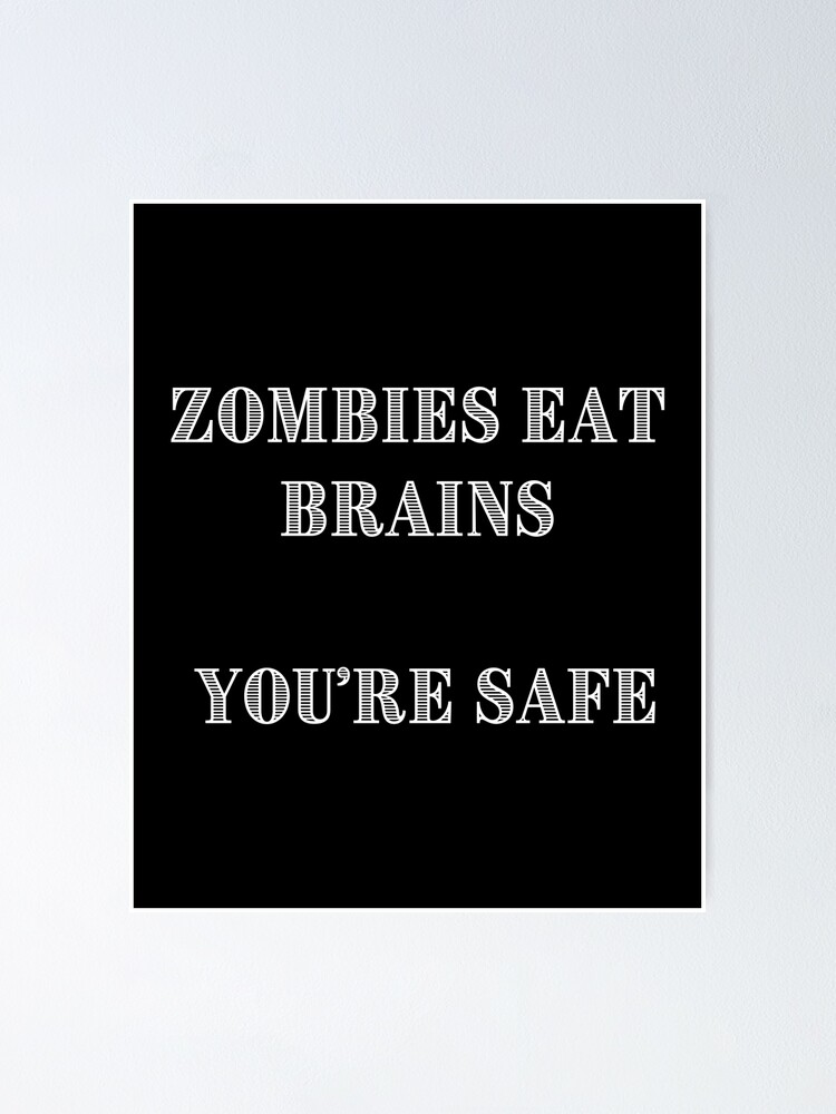 "Zombie Dad Joke" Poster for Sale by darkmattersuper | Redbubble