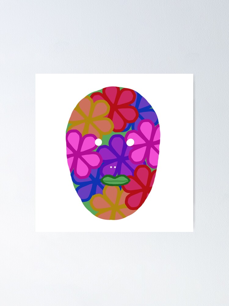 "Flower Face Mask- A" Poster for Sale by UsumStudy | Redbubble