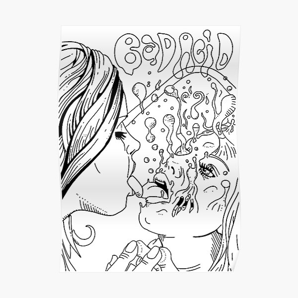 "Bad Acid Coloring Book Page" Poster for Sale by AlienPharaoh | Redbubble