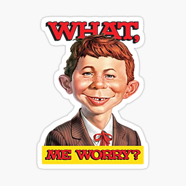 "what me worry Mad Magazine alfred neuman" Sticker for Sale by ...