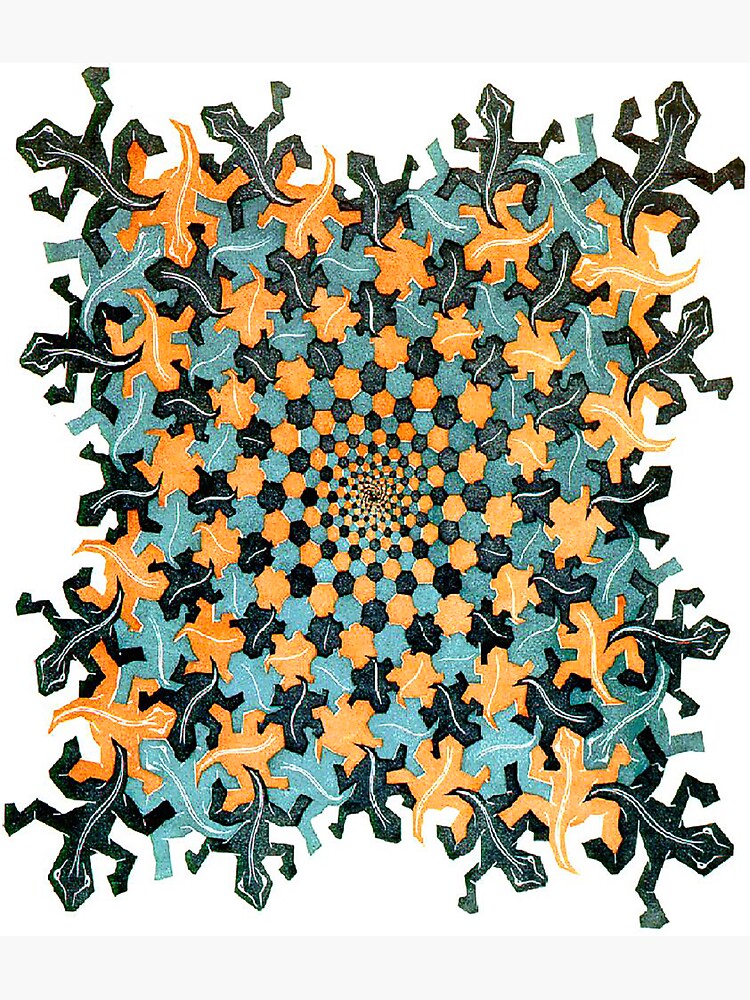 "m c escher" Sticker for Sale by Flamingomom | Redbubble