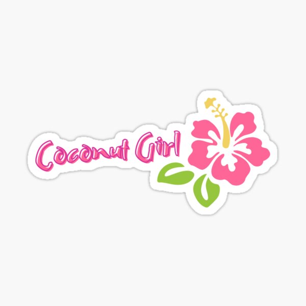 "Coconut Girl " Sticker for Sale by TulipsandStars | Redbubble