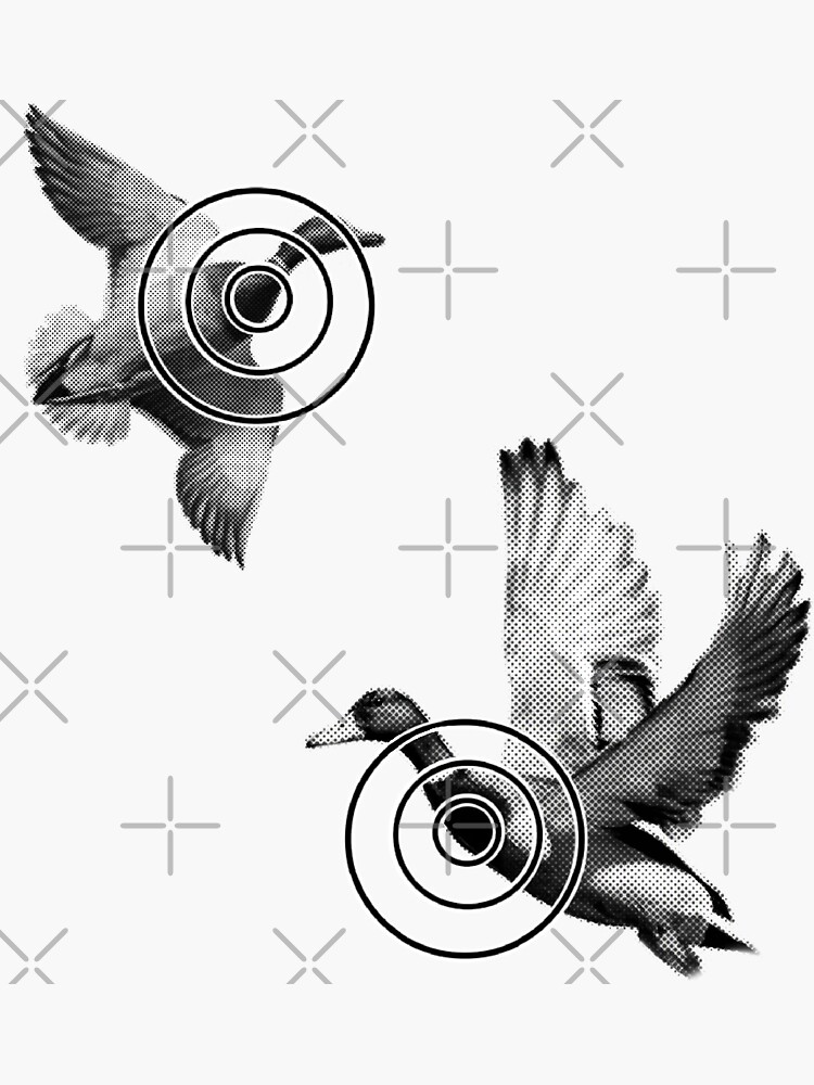 "Cool Halftone Duck Target Practice Modern Sticker Pack" Sticker for ...