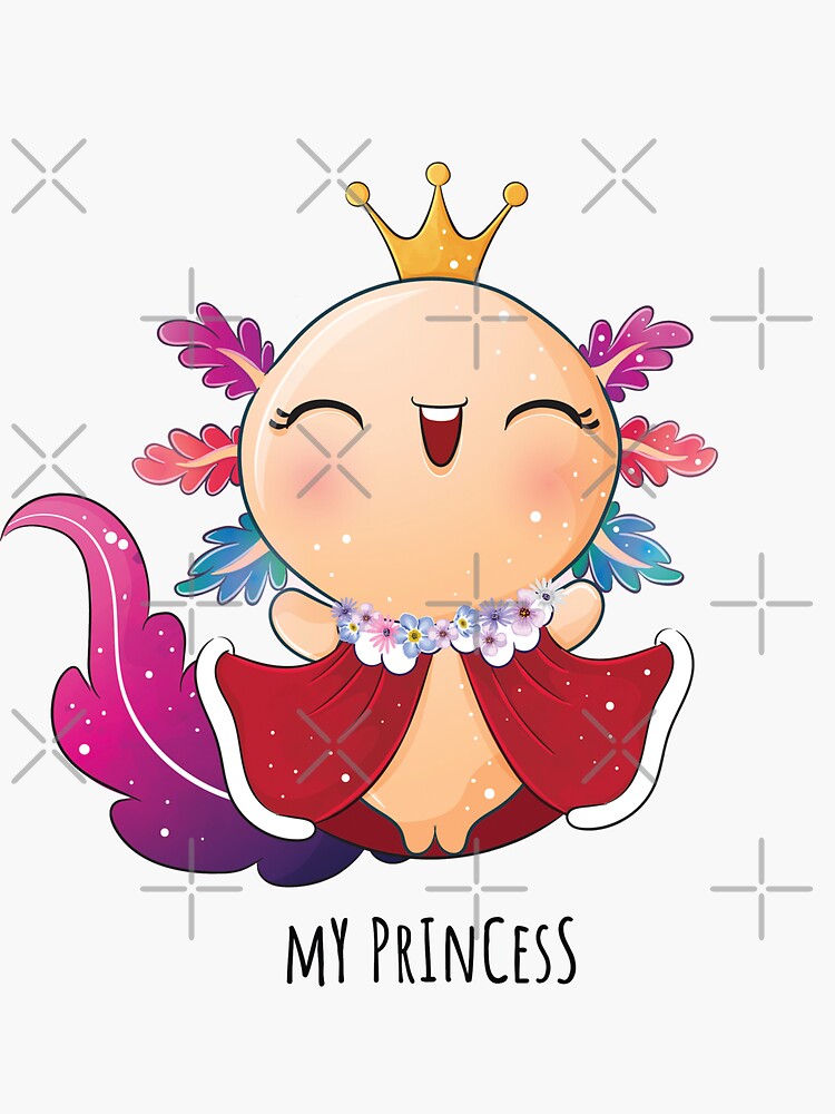 "Axolotl princess, Just a girl who loves axolotl, cute pink axolotl ...