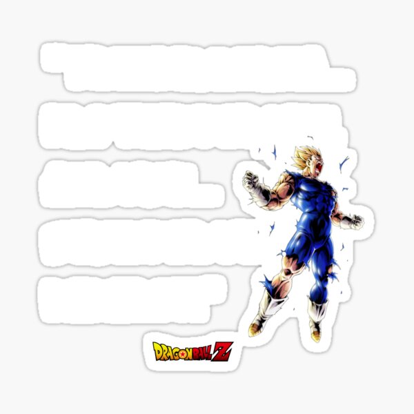 "Vegeta Final Atonement - Dragon Ball Z White Ink" Sticker for Sale by ...