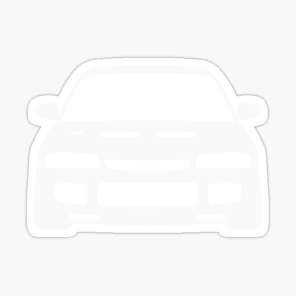 "Mitsubishi Lancer EVO III EVO 3 white silhouette" Sticker for Sale by ...