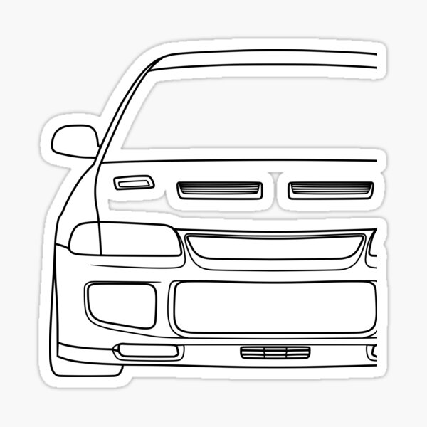 "Mitsubishi Lancer EVO III EVO 3 black lines" Sticker for Sale by ...