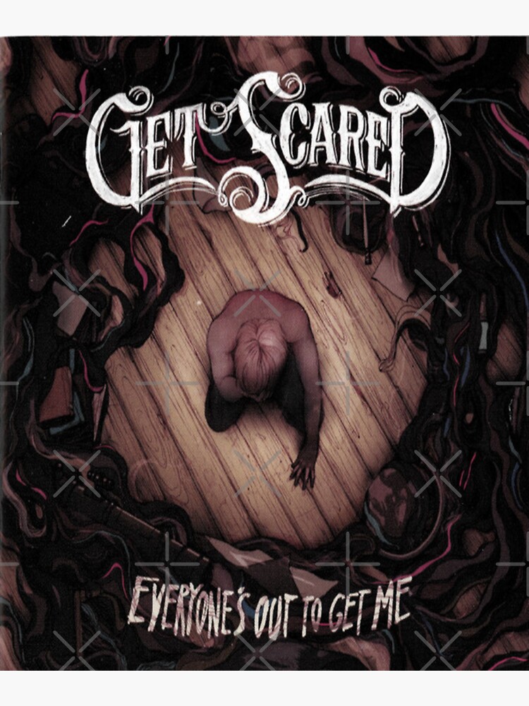 "Get scared band" Sticker for Sale by RockfanStore | Redbubble