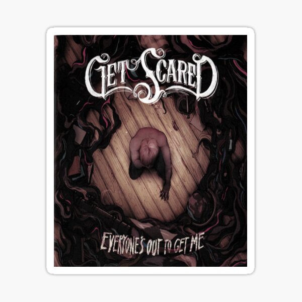 "Get scared band" Sticker for Sale by RockfanStore | Redbubble