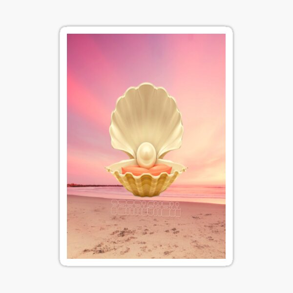 "Shell with a pearl posters" Sticker for Sale by Designclub786 | Redbubble