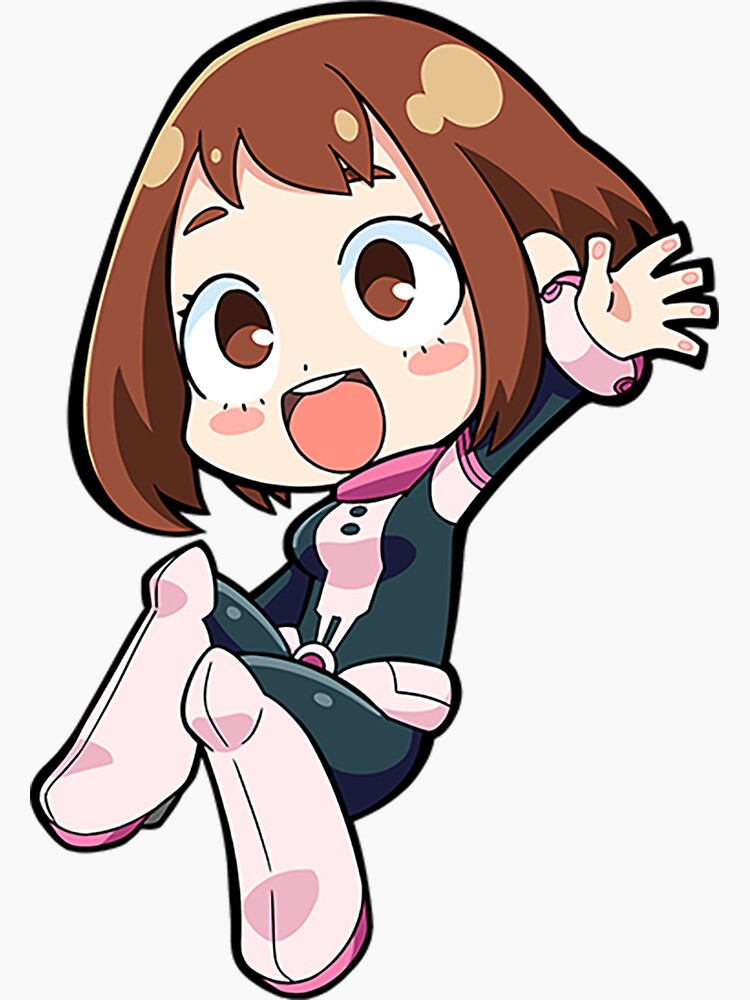 "Uraraka chibi set" Sticker for Sale by Sarahpure | Redbubble