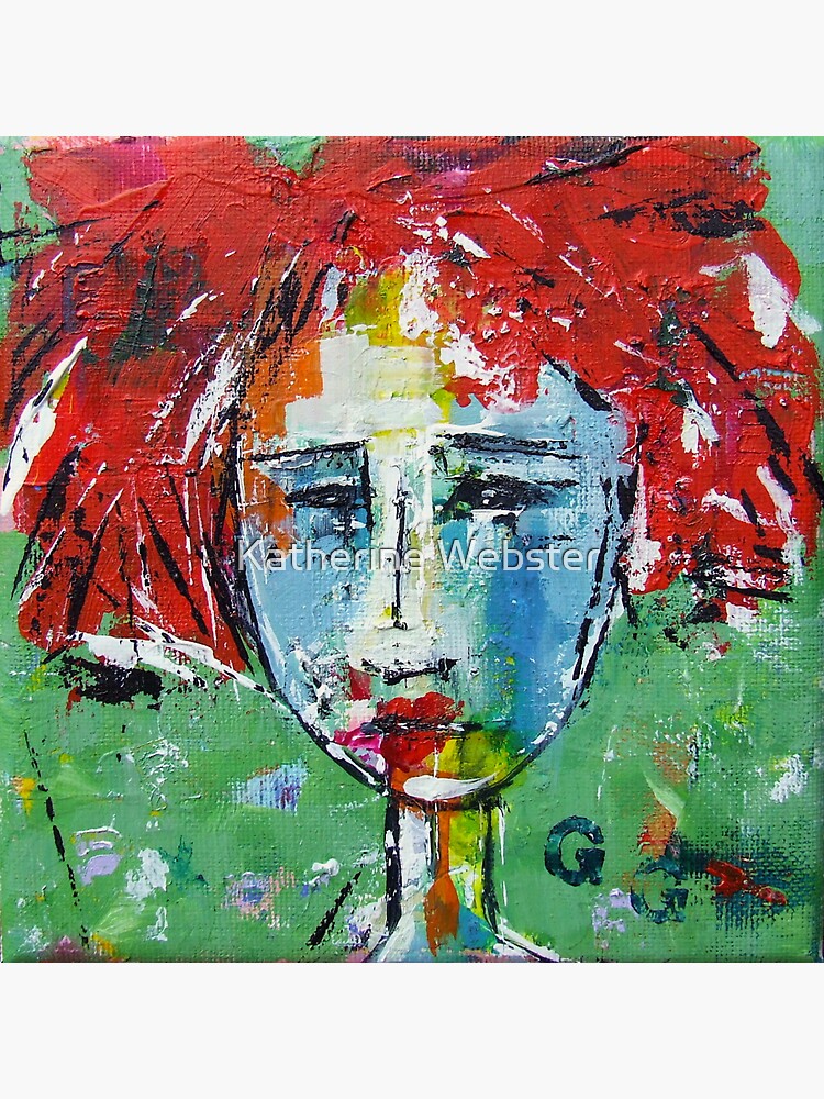 "GG. portrait with red hair" Sticker for Sale by Katherine12 | Redbubble