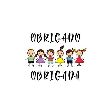 "OBRIGADO # OBRIGADA" Sticker for Sale by IsaCria | Redbubble