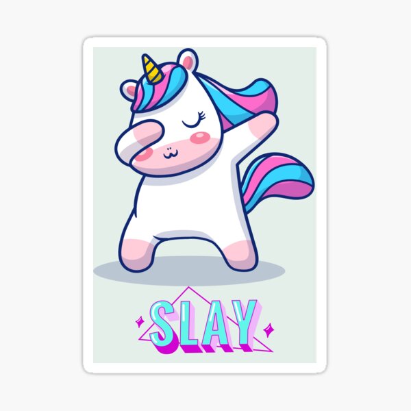 "unicorn-slay-colors" Sticker for Sale by sokonoya | Redbubble
