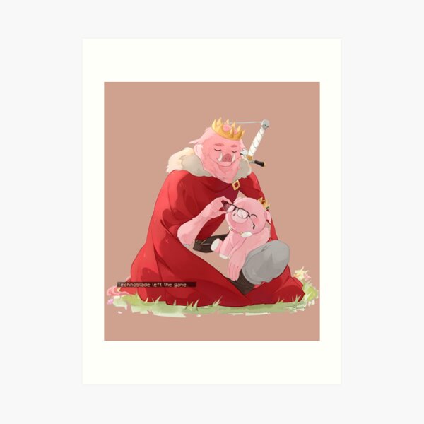 "Technoblade" Art Print for Sale by Sikiyaart | Redbubble