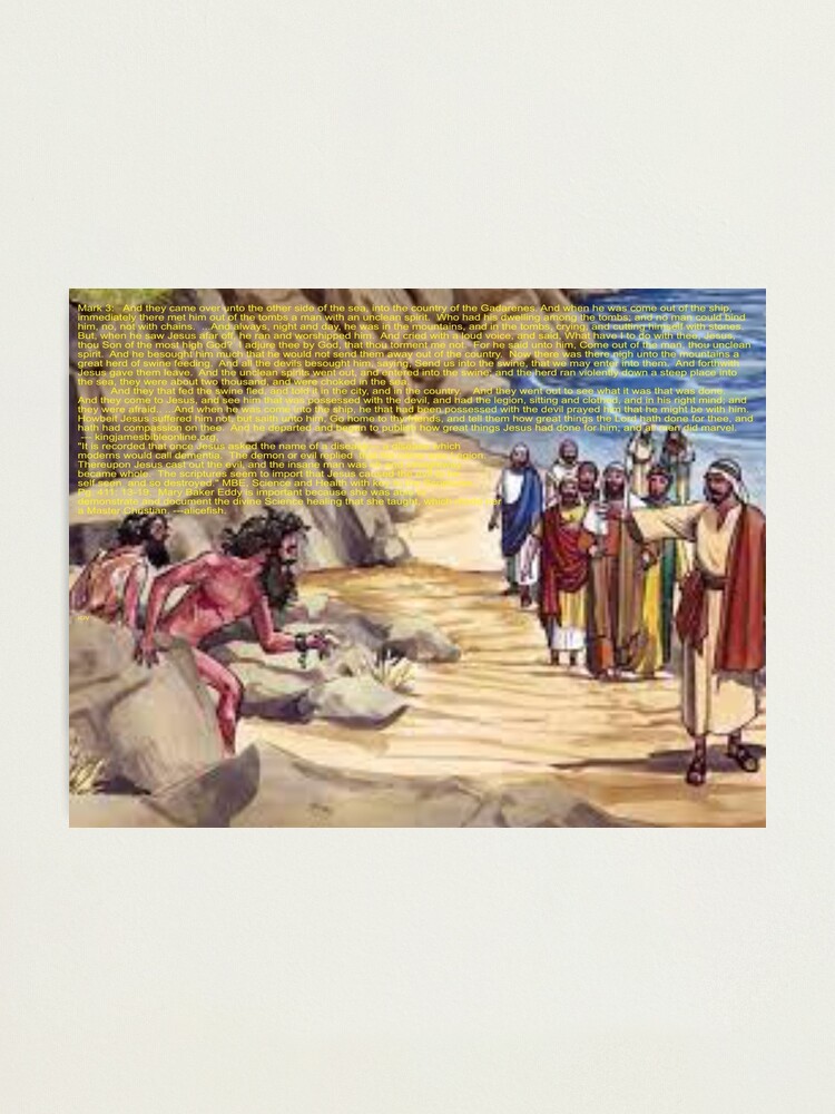 "Jesus Heals Gadarenes Man Art" Photographic Print for Sale by ...