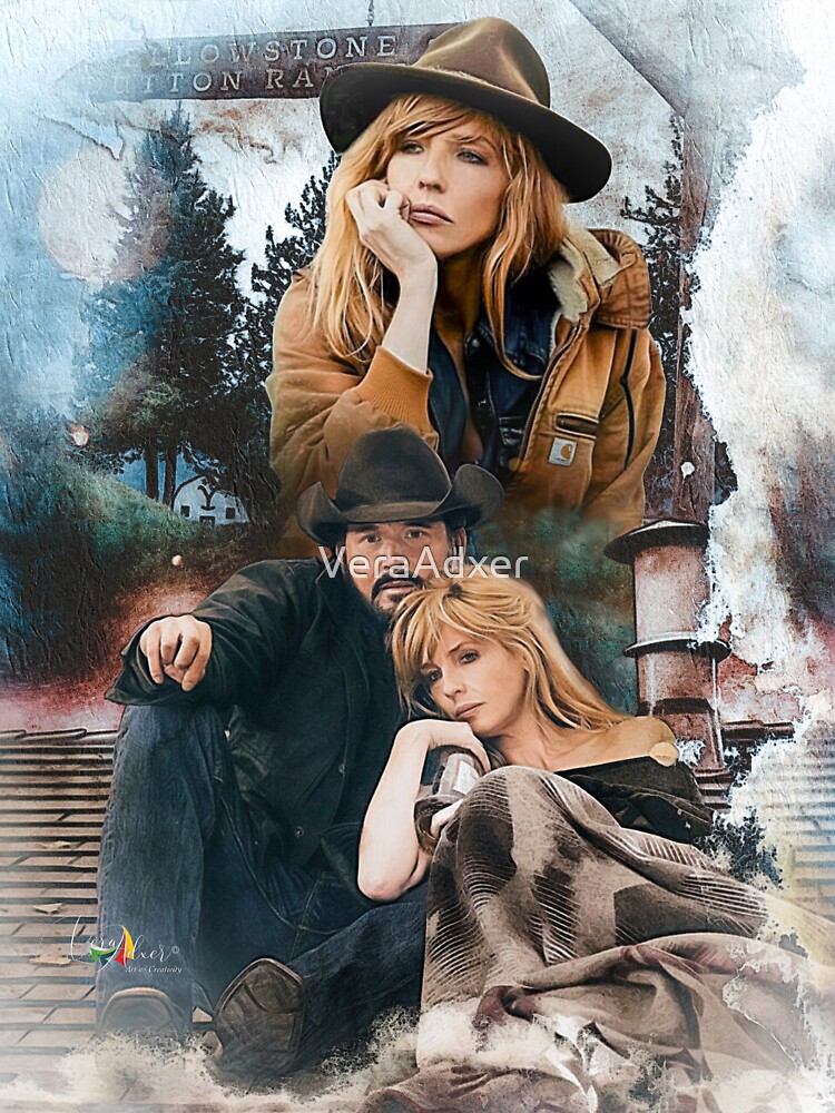 "Beth and Rip Yellowstone" Sticker for Sale by VeraAdxer | Redbubble