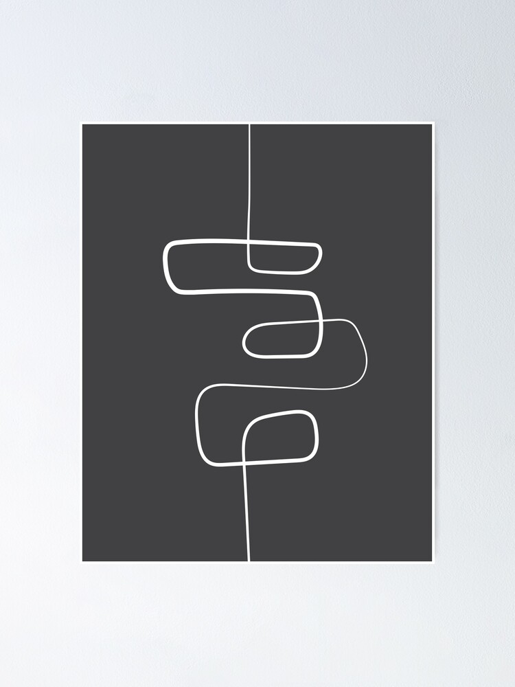 "Minimalist Abstract Line Art 03-01" Poster for Sale by nube | Redbubble