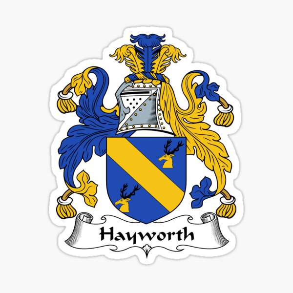 "Haworth or Hayworth" Sticker for Sale by HaroldHeraldry | Redbubble
