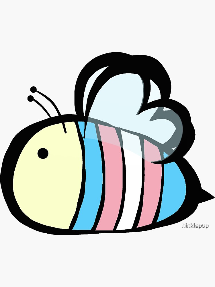 "Transgender Pride Bee" Sticker by hinklepup | Redbubble