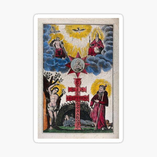 "Plague Protection Cross" Sticker for Sale by NathanPatrick91 | Redbubble