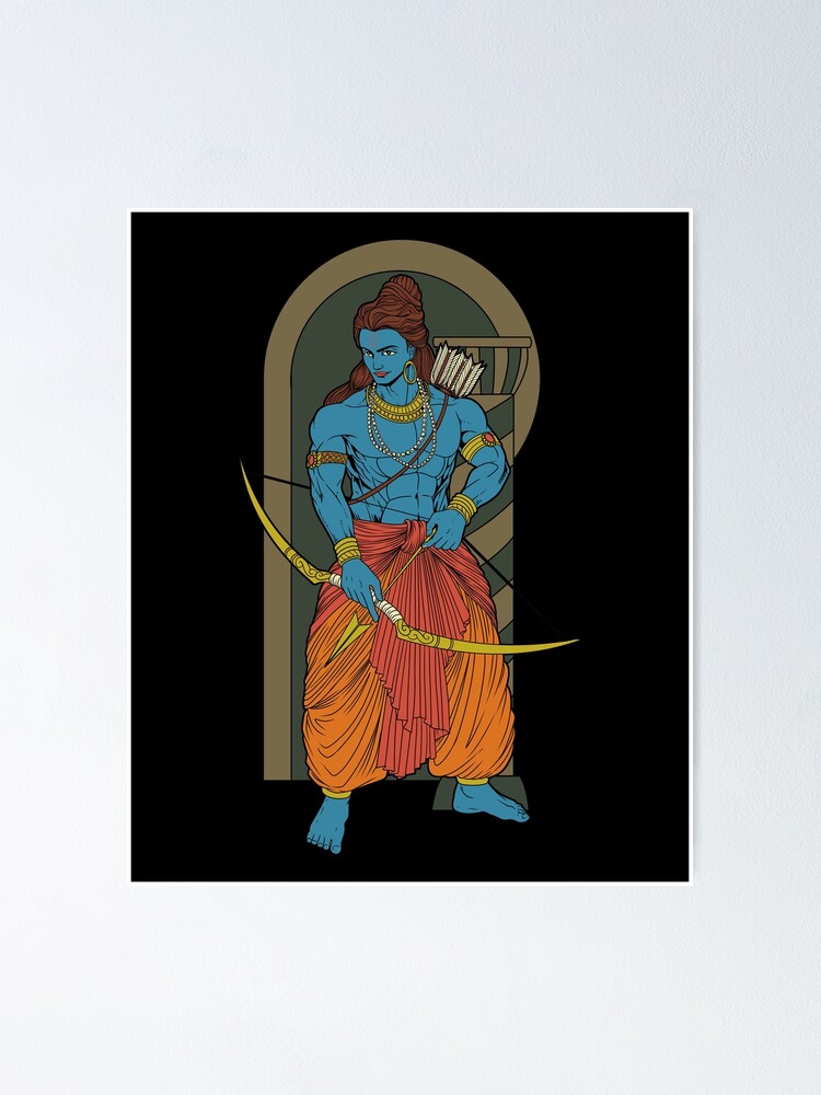 "Hindu god - Rama" Poster for Sale by pixelbull | Redbubble