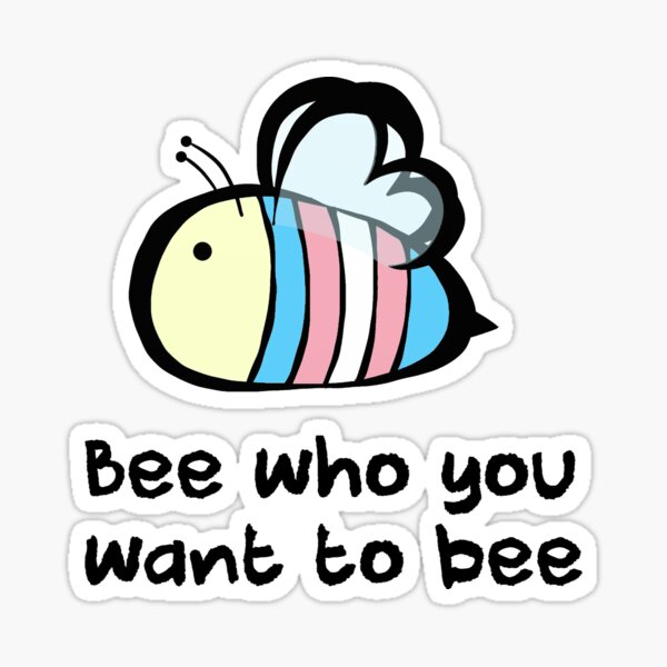 "Trans Pride Bee" Sticker for Sale by hinklepup | Redbubble