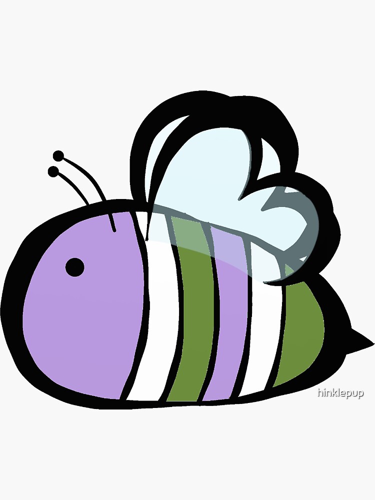 "Genderqueer Pride Bee" Sticker for Sale by hinklepup | Redbubble