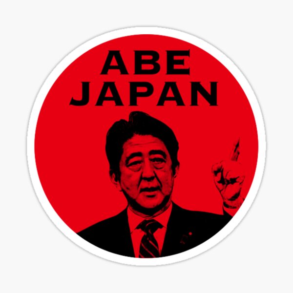 "Shinzo Abe Sticker" Sticker for Sale by Artiish | Redbubble