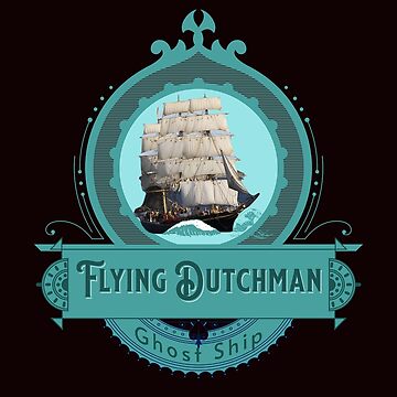 " Flying dutchman ghost ship teal" Sticker for Sale by Emeris | Redbubble