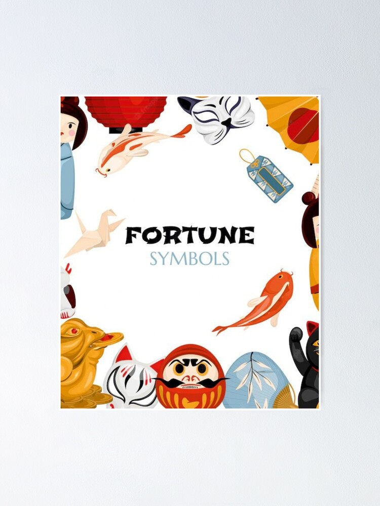"japanese fortune symbol" Poster for Sale by KamoMokotedi | Redbubble