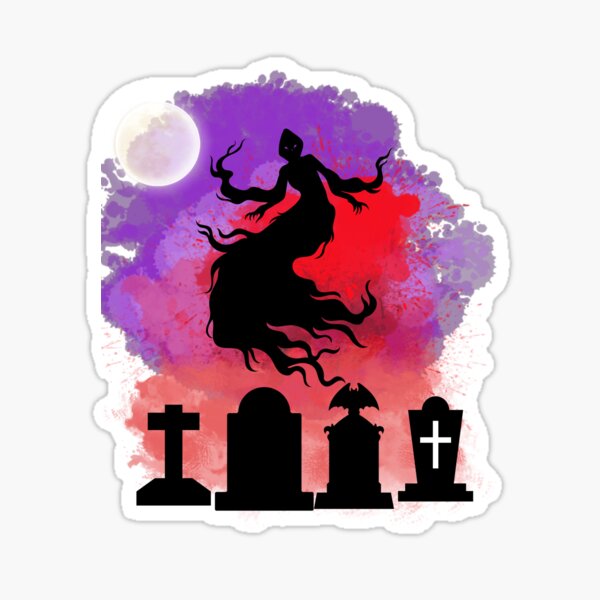 "spectre in a graveyard/phantom" Sticker for Sale by Soofingscapes ...