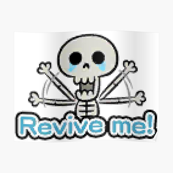 "Grimoire of Souls chat stamp - Skeleton - Revive me!" Poster for Sale ...