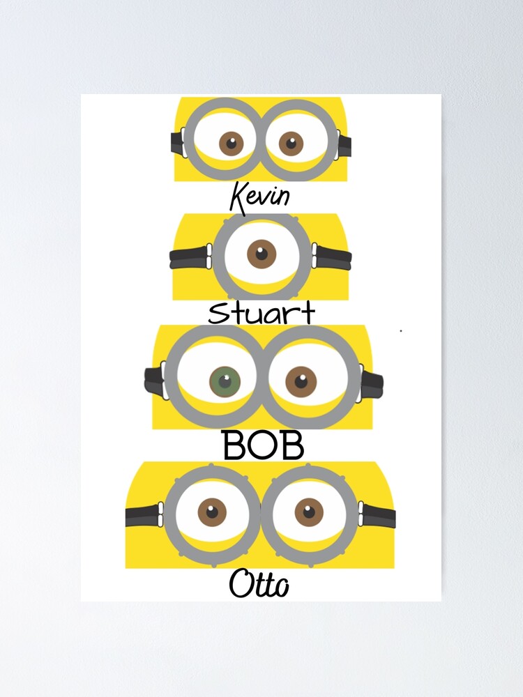 "The four minions together" Poster for Sale by TheFastThought | Redbubble