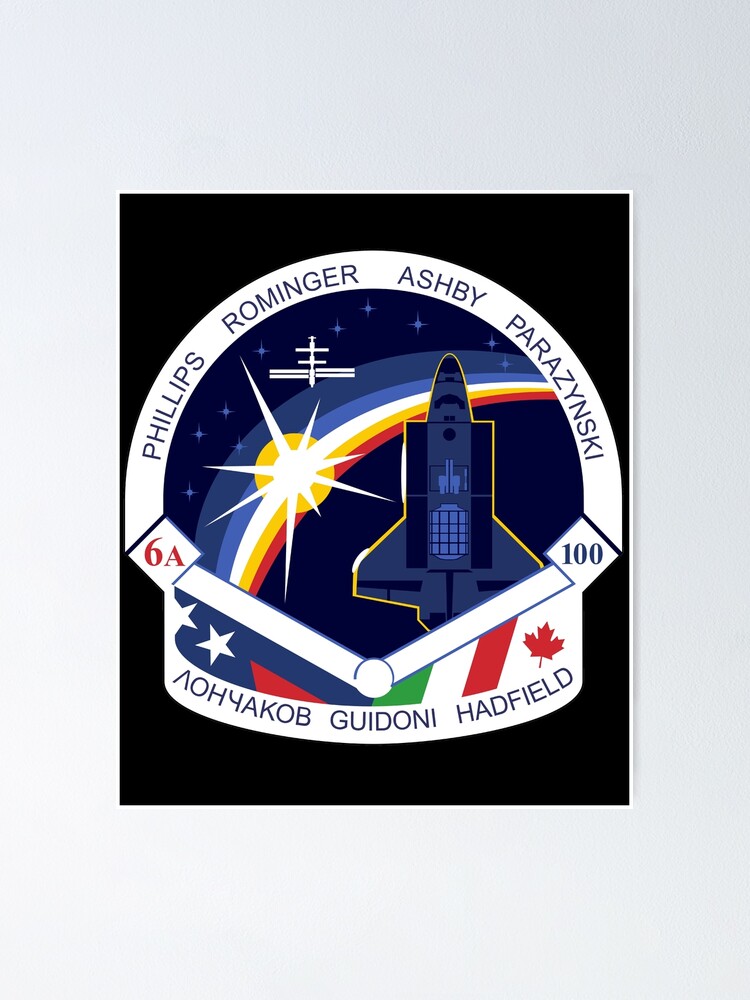 Póster «Logotipo de la misión STS 100 de la NASA (Transbordador ...
