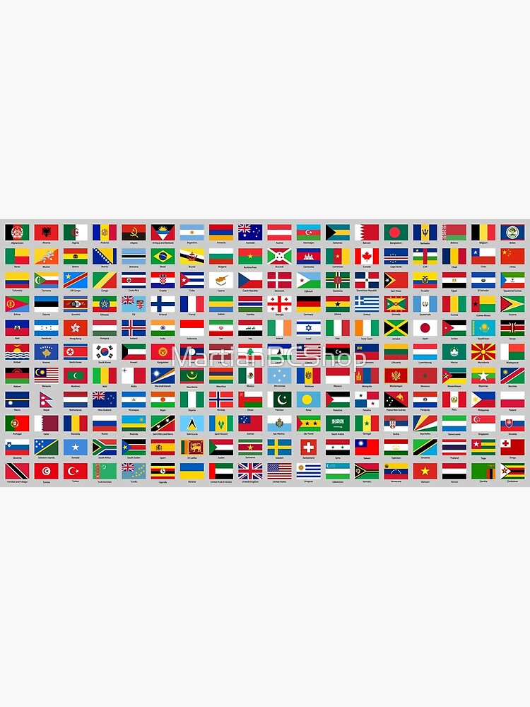 All Of The Current World Flags Every Nation Premium Matte Vertical ...