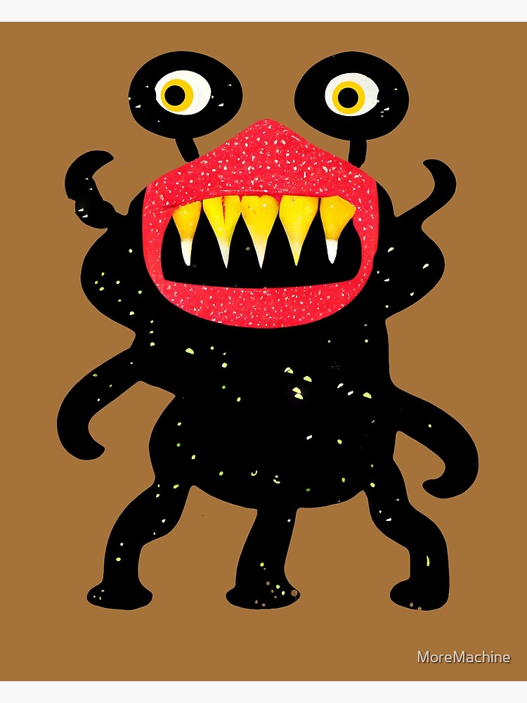 "Real Monster Bad, Creepy Cute, Occult Retro Surrealism" Art Print for ...