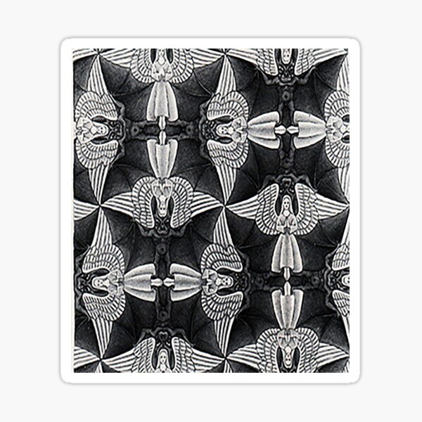 "M.C. Escher" Sticker for Sale by Flamingomom | Redbubble